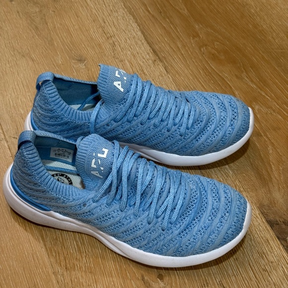 APL | Shoes | Apl Light Blue Knit Sneakers | Poshmark